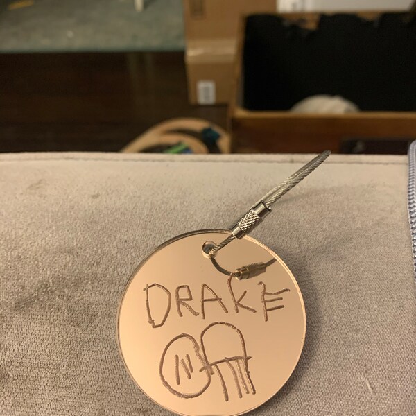 Custom Kids Drawing Keychain | Key Ring | Children Art - Etsy