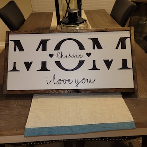 Mom Sign With Kids Names, Mothers Day Gift, Personalized Gift for Mom ...