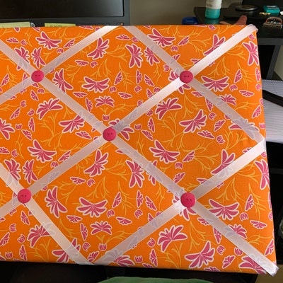 Navy Memory Board Dark Blue Pin Board Navy Fabric Ribbon Board Dark ...