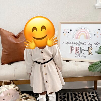 Boho Rainbow First Day of School Sign, 1st Day of School, Back to ...