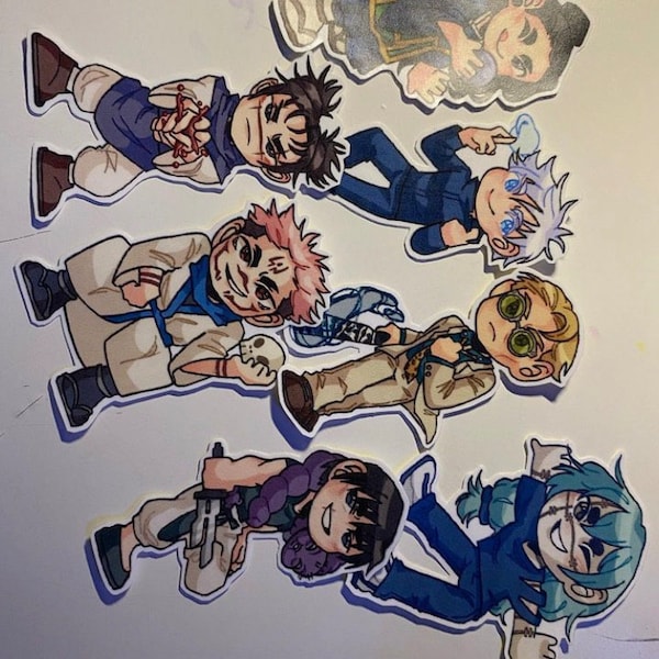 Sorcerer Anime Sticker Set Two, Chibi Matte Vinyl Stickers, Cute Kawaii ...