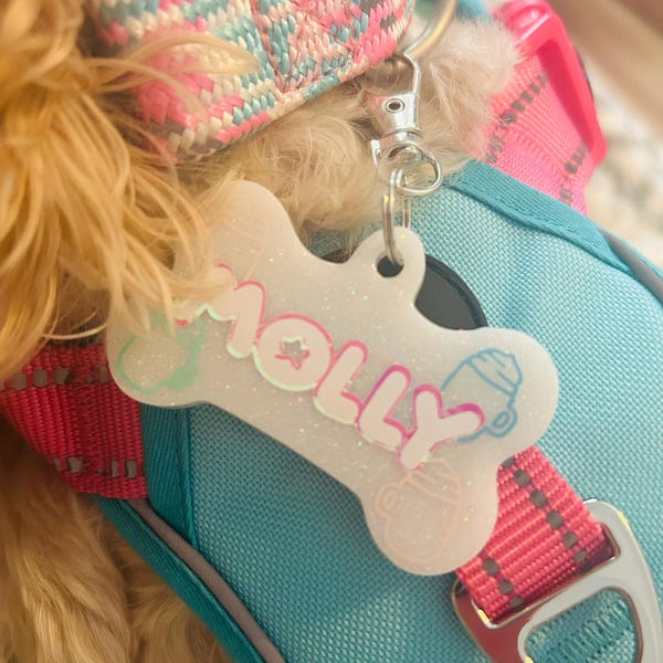 Custom Resin Dog Tag, Design Your Own Dog Tag, Custom Pet ID Tag, Puppy ...