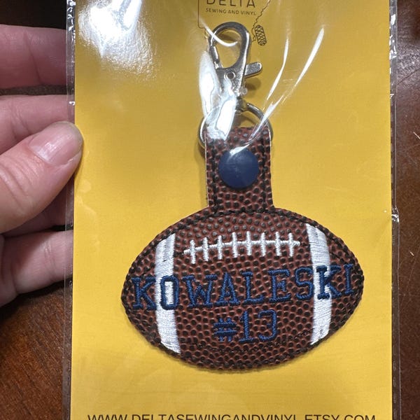 Football Keychain, Football Team, Football Team Bag Tag, Football Bag ...