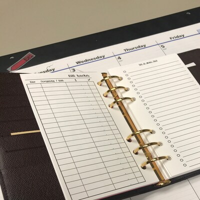 PRINTED POCKET SIZE Check Register Inserts Printed Planner Insert 3.19 ...