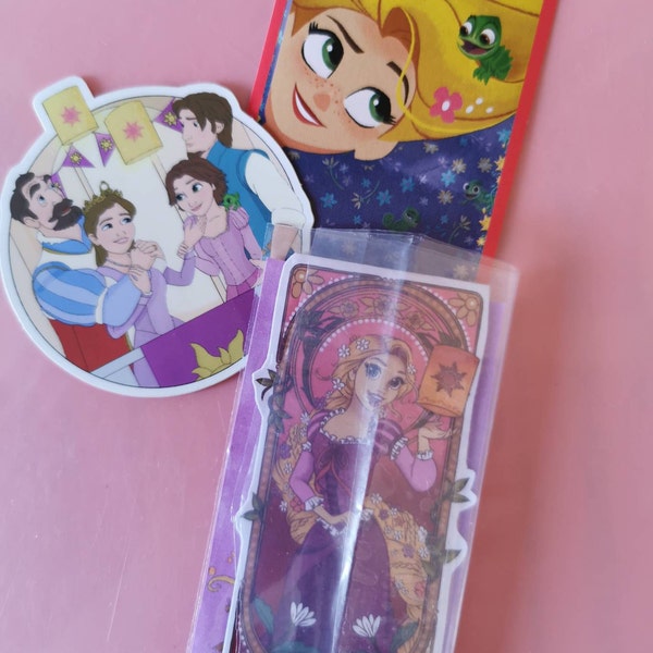 Sticker Tangled Enredados matte mirror Rapunzel family familia Eugene ...