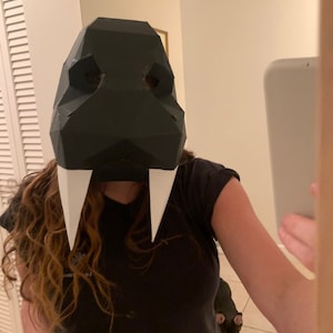 Witch Mask Witch Costume 3D Paper Craft Template Halloween | Etsy