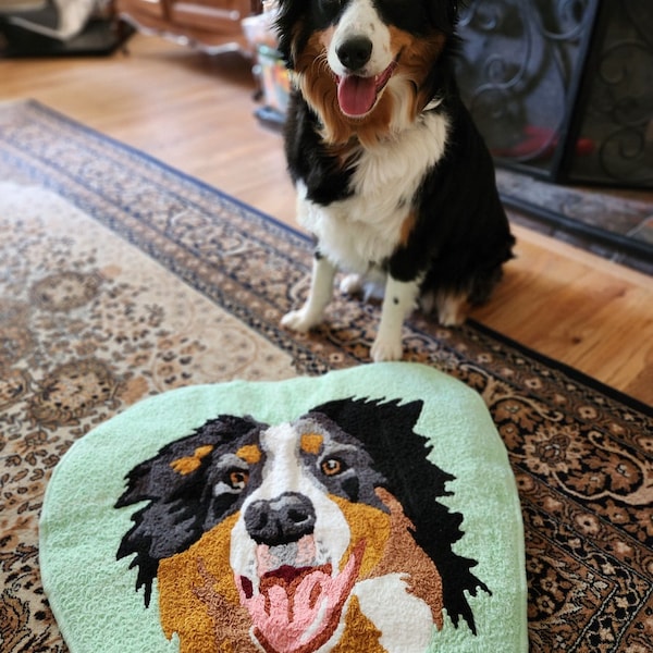 Custom Pet Portrait Rug - Personalized Cartoon Pet Rug, Animals, Dog ...
