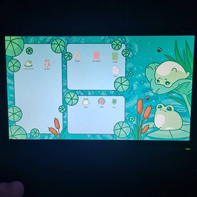 Cute Frog Desktop Wallpaper Pack Mushroom Cottage Core Folder Icons for ...