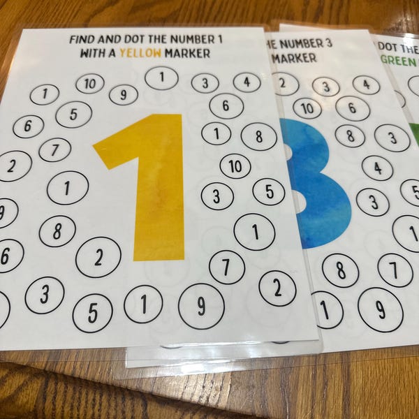 Number Recognition Dot Marker Activity Pages, Do A Dot Marker Coloring ...