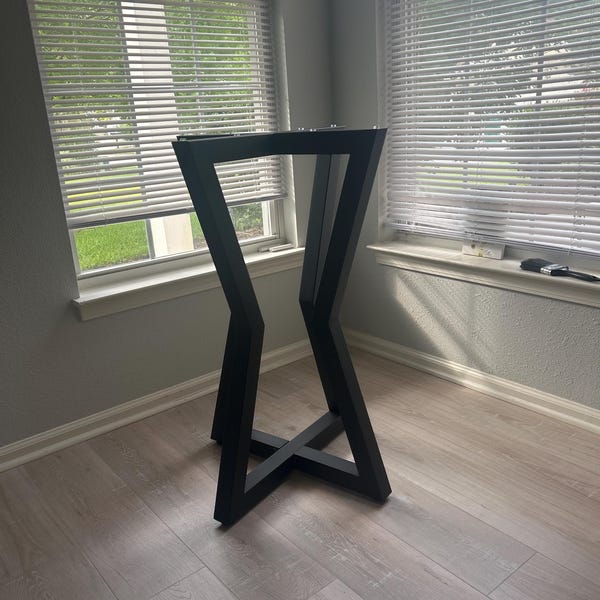 Modern Metal Coffee Table Base - TRAPEZE | Sturdy Table Legs for Rustic ...