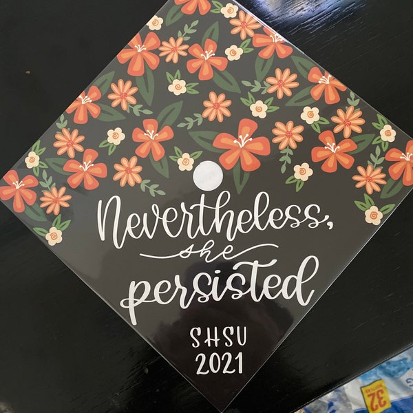 Grad Cap Topper Graduation Gift Tassel Custom Grad Quote Grad Cap ...