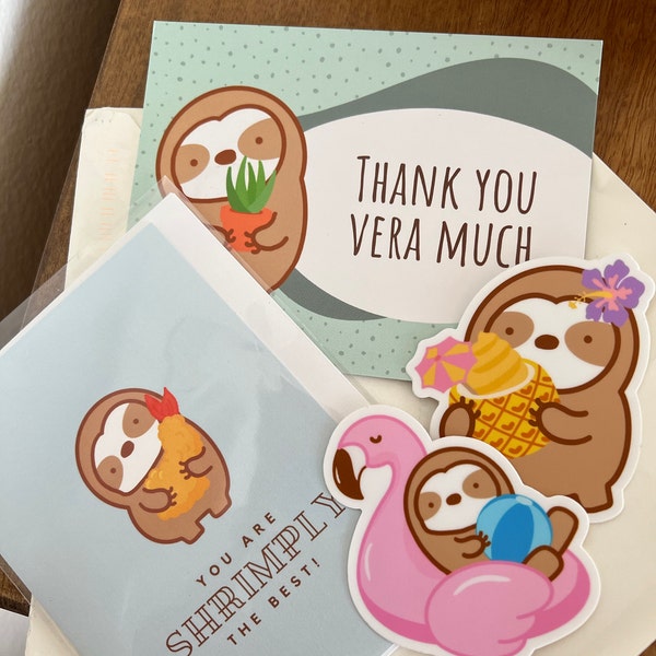 Cute Happy Birthday Soju Sloth | Kawaii Birthday Card for Korean Soju ...