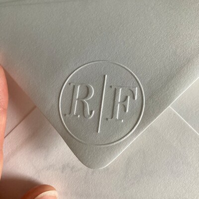 Initials Embosser Stamp Date Embosser Wedding Embossing - Etsy Australia