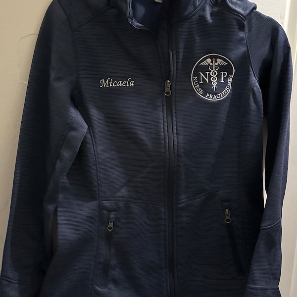Nurse Practitioner Custom Embroidery Female Jacket. Female NP Fleece ...