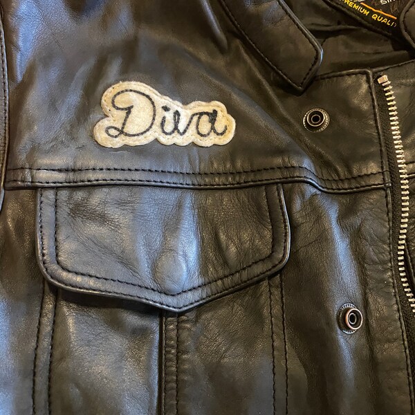 Custom Chainstitch Embroidered Name Patch, 'your Name' | Black, Green ...