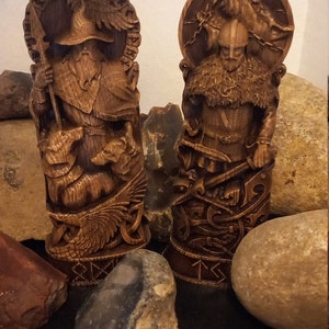 Vidar Statue Wood Sculpture Wood Carving | Etsy