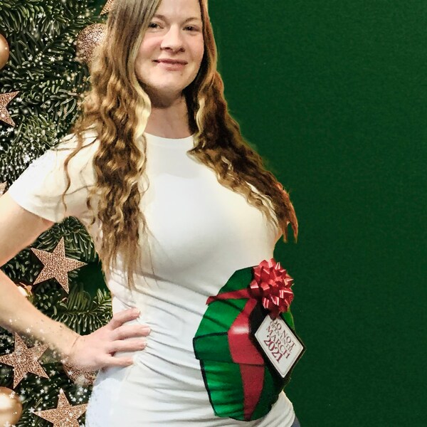 Christmas Gift Maternity Shirt, Pregnancy Announcement With Due Date - Etsy