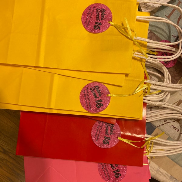 Sweet Sixteen Favor Tag, Sweet 16 Favor Tags, Sweet Sixteen Party Favor ...
