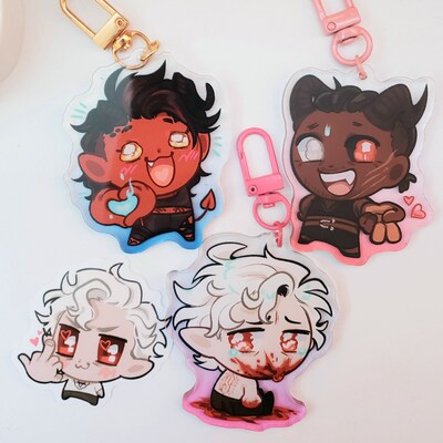 BG3 Cursed Acrylic Keychains - Etsy