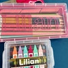 Back to School Supplies Personalized Crayon Box, Craft Storage ...