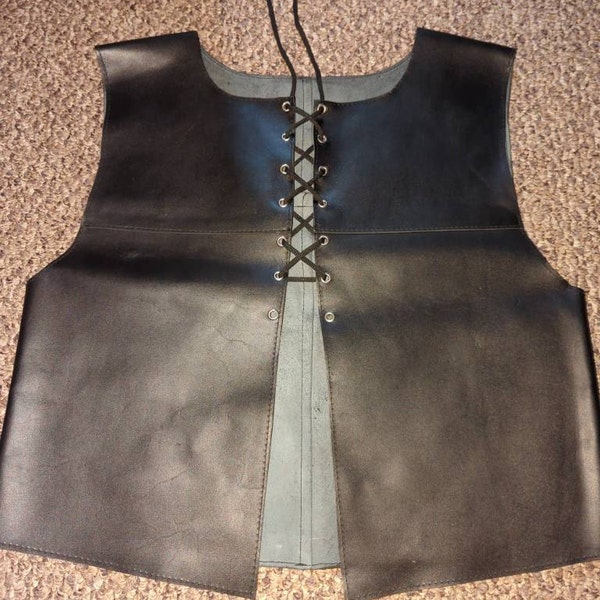 Handmade Black and Yellow Leather Hooded Cloak With Armour: Cosplay ...