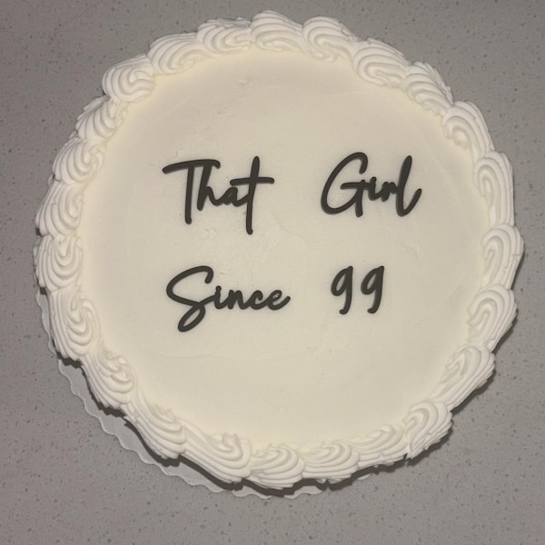 That Girl Since Year Cake Topper | Flat-lay Cake Topper | Vintage Heart ...