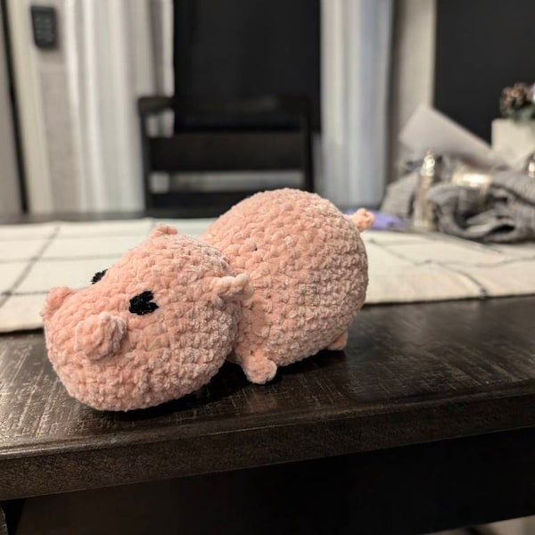 Happy the Hippo, NO-SEW Crochet Amigurumi PDF Pattern, Adorable Cute ...