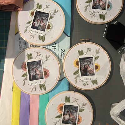 Floral Rainbow With Name custom Colors Hand Embroidery Hoop 6 Inches - Etsy