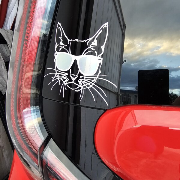 Cat Decal, Vinyl Decal, Car Decal, Bumper Sticker, 5" Decal - Etsy