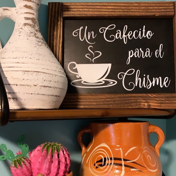 Spanish Home Decor,coffee Cup, Spanish Sign, Wood Signs, Spanish Wall ...
