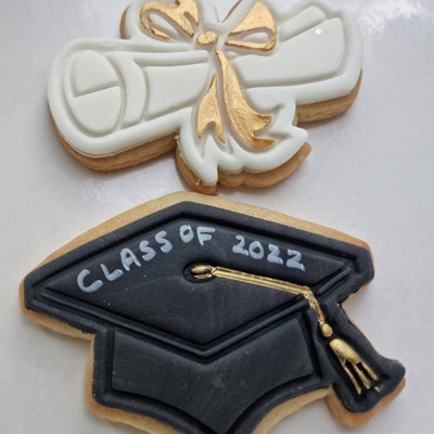 Graduation Hat Cookie Stamp Graduation Diploma Cookie Stamp Fondant ...