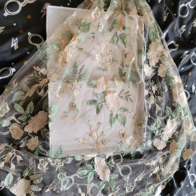 POPPY Colourful Wildflower Embroidered Wedding Veil. Handmade to Order ...