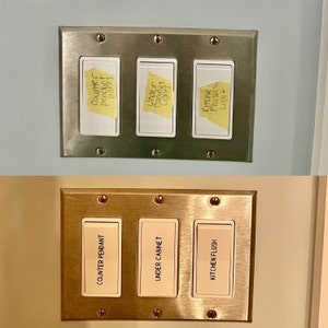 Custom Light Switch Labels // Light Switch Stickers // Light Plate ...