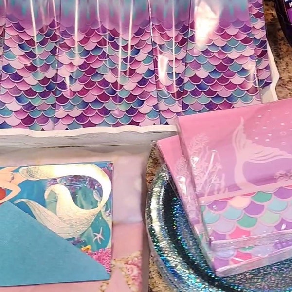 Mermaid Party Favors Bags, Mermaid Party Goodie Candy Bags, Mermaid ...