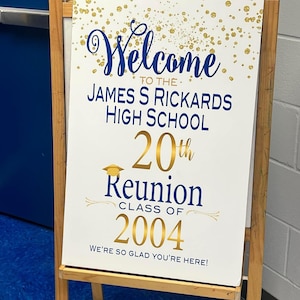 Graduation Celebration Party Personalized Welcome Sign Printable Royal ...