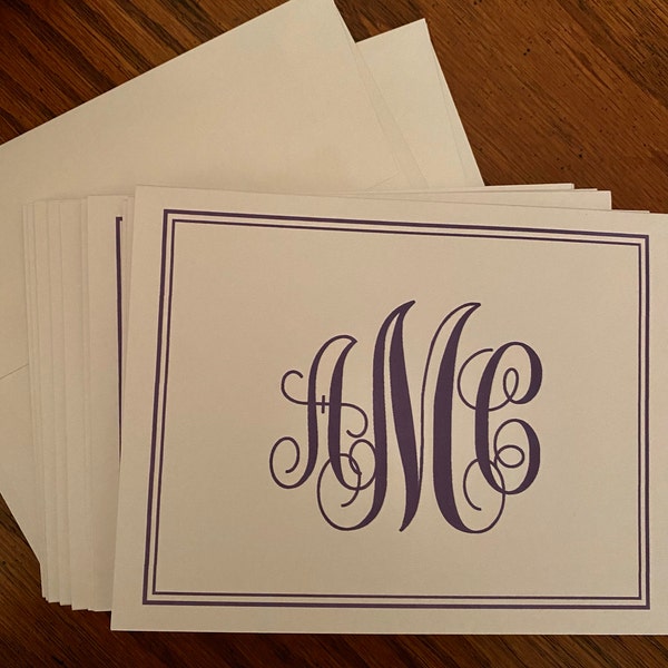 Monogrammed Personalized Stationery, Personalised Initials Stationary ...