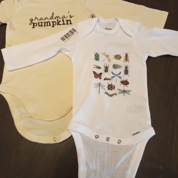 Retro Bugs and Beetles Baby Onesie® - Cute Insect Bodysuit - Hipster ...