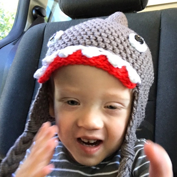 Baby Shark Hat, Costume Hat, Beanie Shark Hat, Toddler Hat, Made to ...