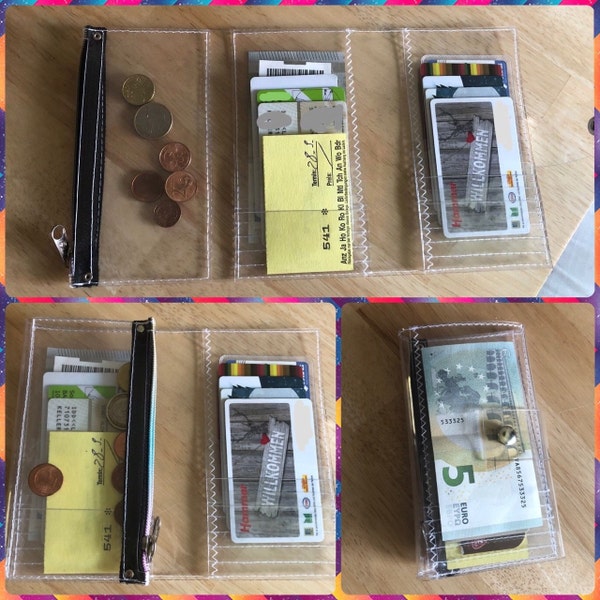 Clear Wallet, Medium Wallet, Vinyl Pocket Wallet, Womans Wallet, Cute ...