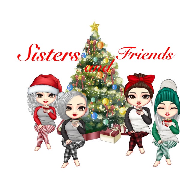Christmas Friends Clipart, Merry Christmas, Christmas Girl Clipart ...