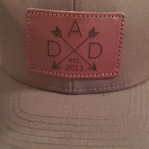 Custom DAD Leather Patch Hat Fathers Day Hat - Etsy