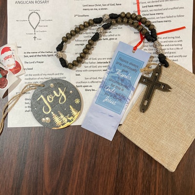 Holy Land Knotted Anglican Rosary Rope. Olive Wood 2.5 Inch - Etsy