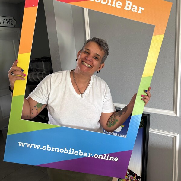 Custom Pride Selfie Frame | Personalized LGBTQ+ Photo Booth Props ...