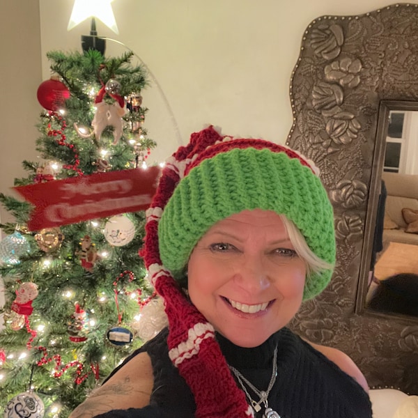 Long Stocking Cap, Handmade Crochet Hat, Unisex Winter Hat, Elf Hat - Etsy