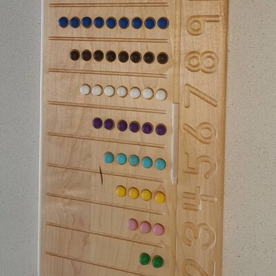 Number Counting Board Number Tracing Board Montessori Counting Board ...