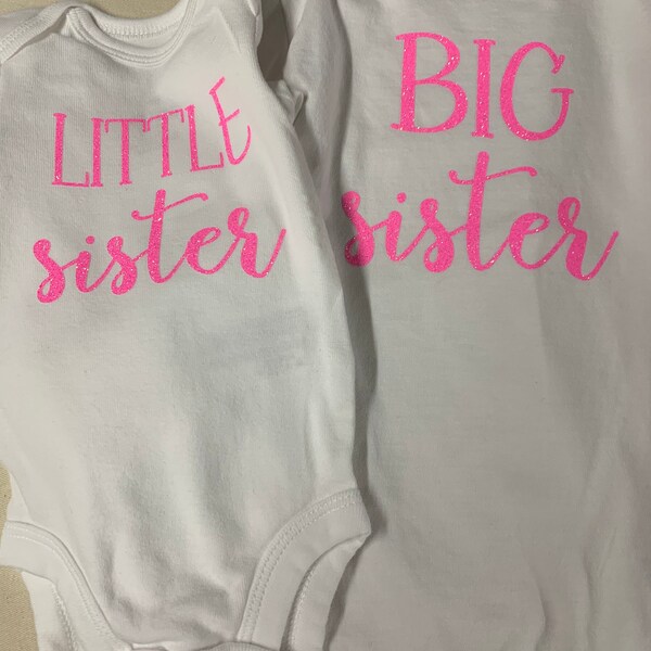 Sibling Matching Iron on Decal: Big, Middle or Little Sister or Brother ...