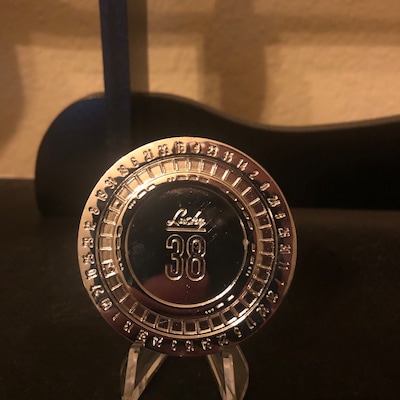 Fallout Platinum Poker Chip Lucky 38 - Etsy