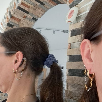 Silver Heart Earrings for Loop Earplugs, Sensory Earrings, Stud Ear ...