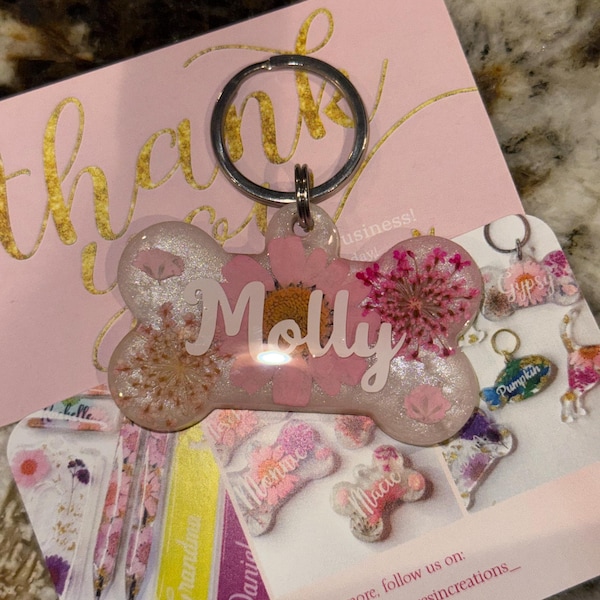 Floral Key Ring, Personalised Key Ring Gift for Mum, Rose Key Ring ...