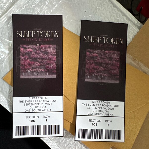 Physical Ticket Custom Personalized Laminated Concert Event Ticket ...